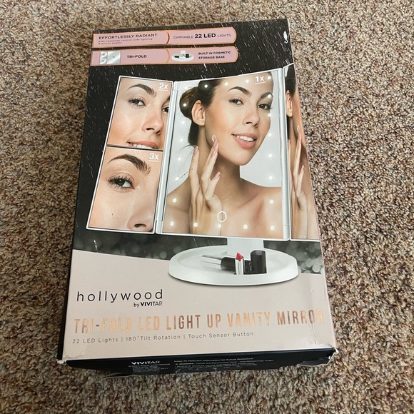 Bath | Hollywood By Vivitar Tri Fold Led Light Upvanity Mirror | Poshmark